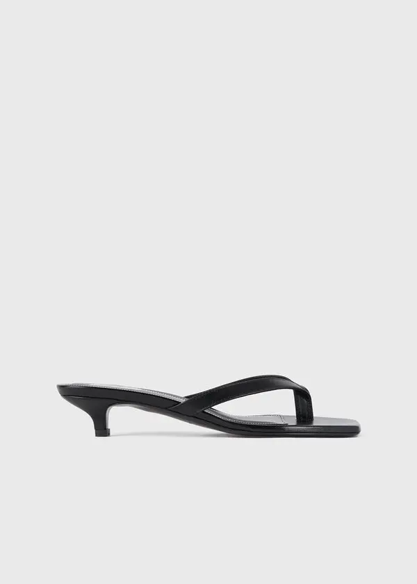TOTEME Leather Heeled Flip Flops
