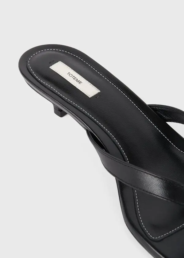 TOTEME Leather Heeled Flip Flops