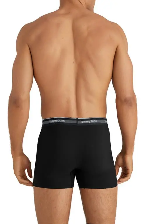 Tommy John 3-pack Comfort Micro 4-inch Boxer Briefs - Black
