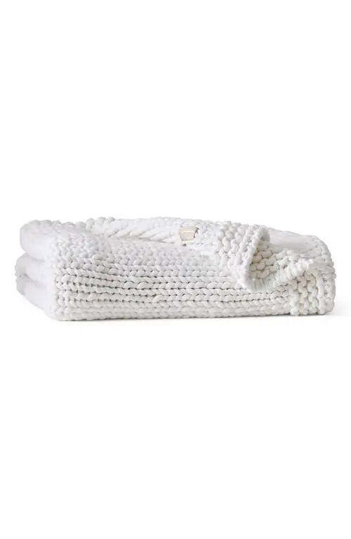 BOLL & BRANCH Superloop Throw Blanket - White