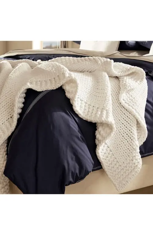 BOLL & BRANCH Superloop Throw Blanket - White