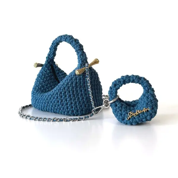 ISKRA Crossbody Clasp Bag - Blue