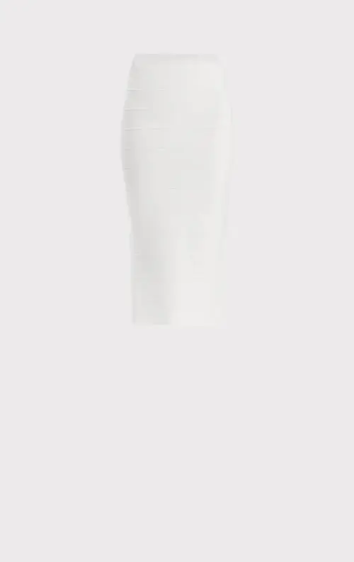 Herve Leger Icon Bandage Pencil Skirt - Alabaster