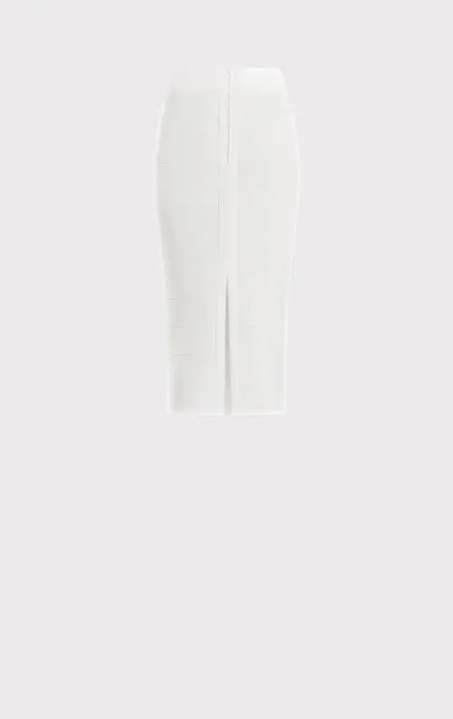 Herve Leger Icon Bandage Pencil Skirt - Alabaster