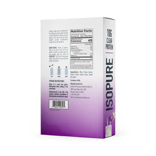 ISOPURE Protein Water Stickpacks Mixed Berry