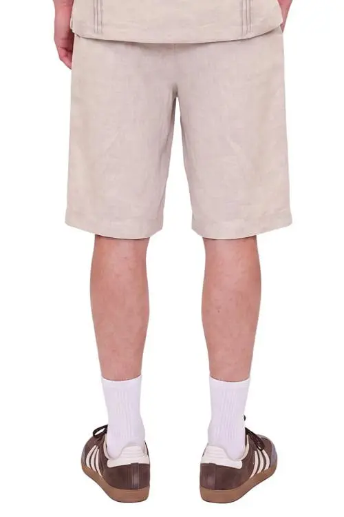 PCFG Daydreamers Linen-look Stitch Detail Shorts