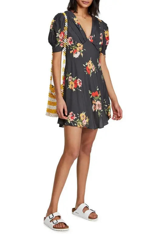 Free People Neon Garden Minidress - Black
