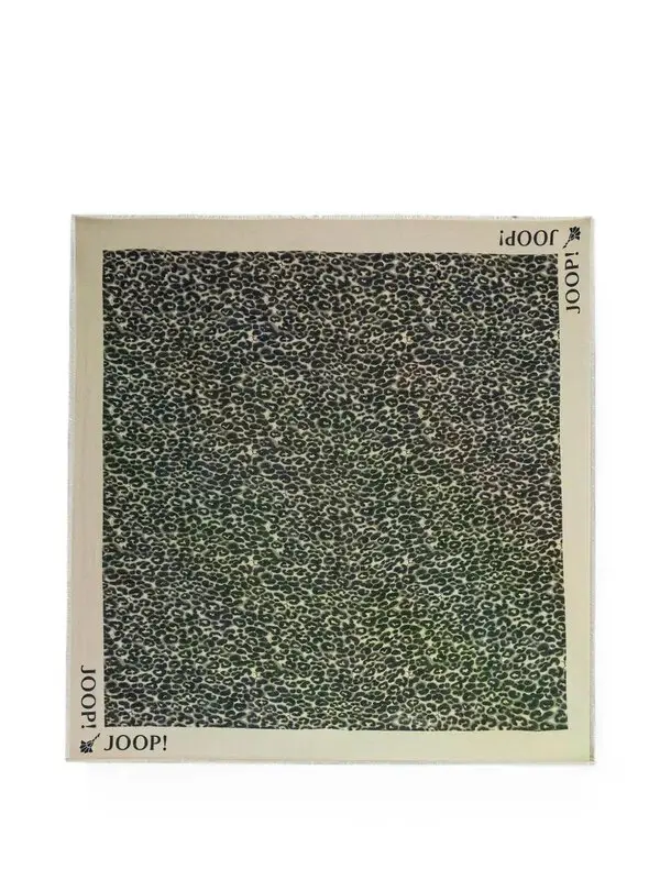 JOOP! Aira Leopard Fringed Scarf - Neutrals