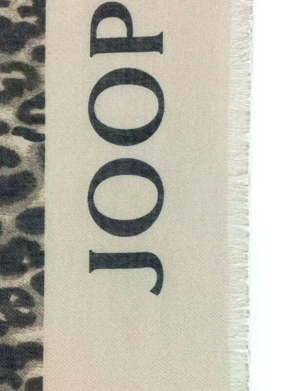 JOOP! Aira Leopard Fringed Scarf