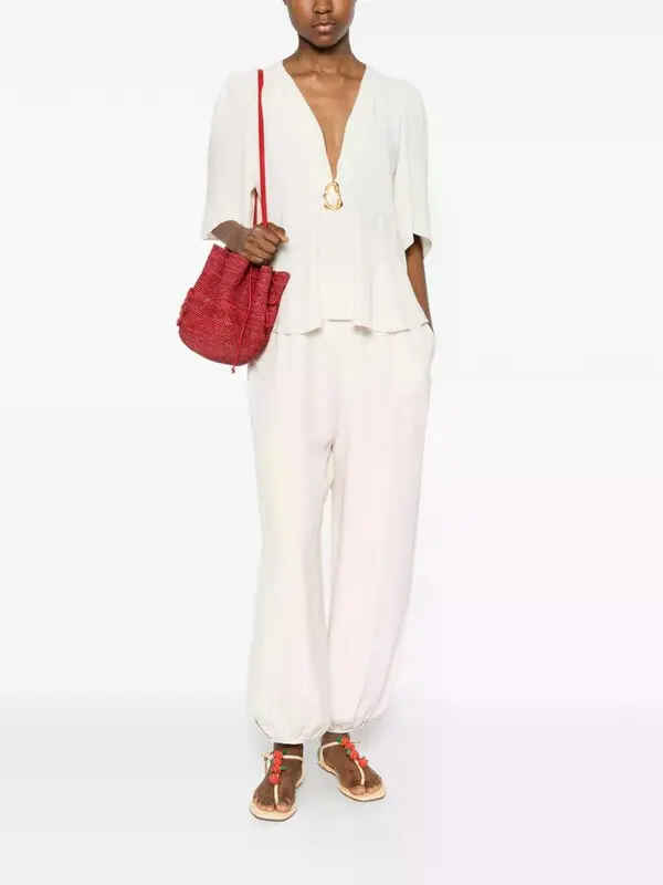 FORTE_FORTE Drawstring-waist Gathered-cuff Trousers