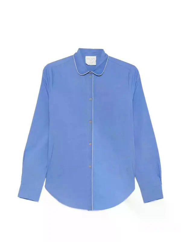 FORTE_FORTE Piped-trim Long-sleeve Shirt