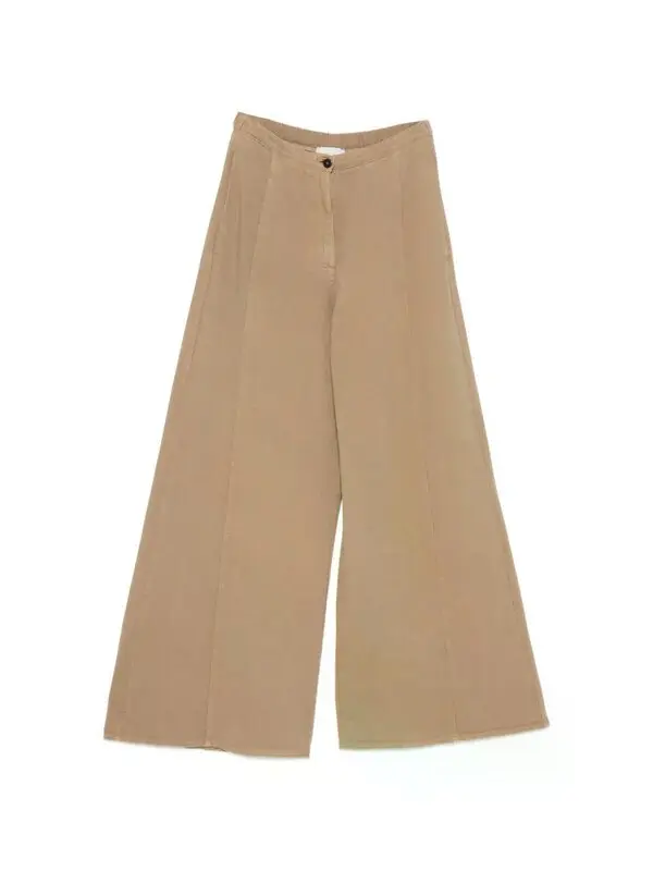 FORTE_FORTE Wide-leg Seamed Palazzo Pants - Neutrals