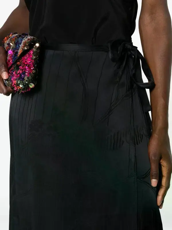 FORTE_FORTE Floral-jacquard Wrap Midi Skirt