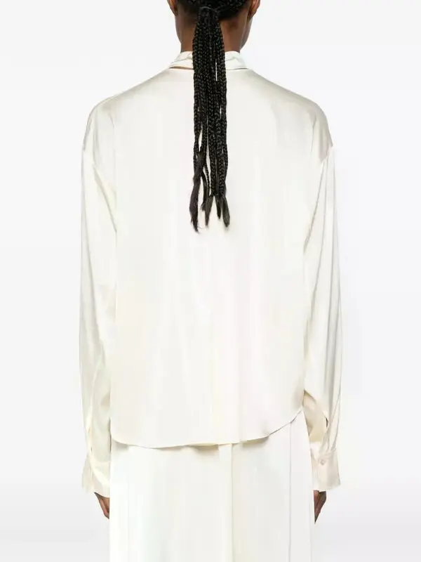 FORTE_FORTE Tie-neck Button-up Shirt
