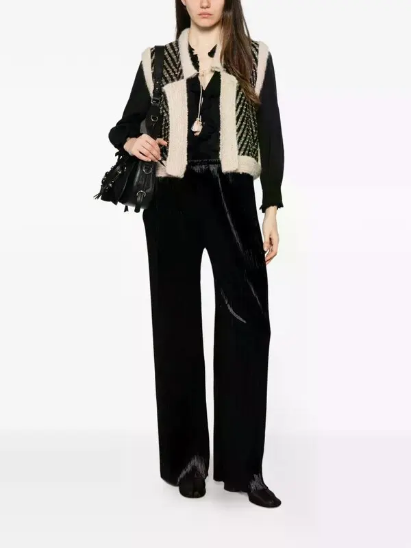 FORTE_FORTE Chevron-pattern Tassel-detail Jacket