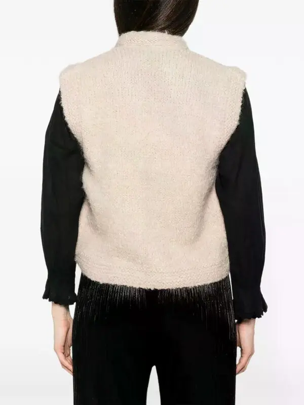 FORTE_FORTE Chevron-pattern Tassel-detail Jacket