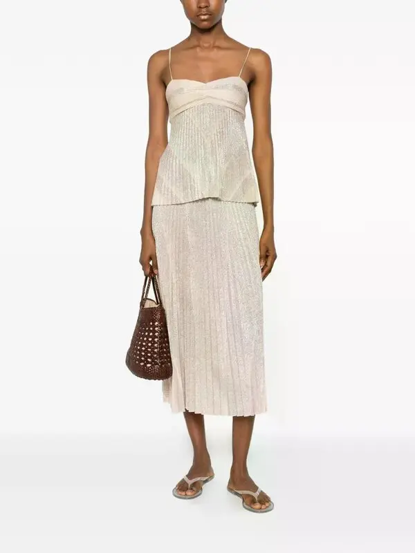 FORTE_FORTE Pleated Midi Skirt