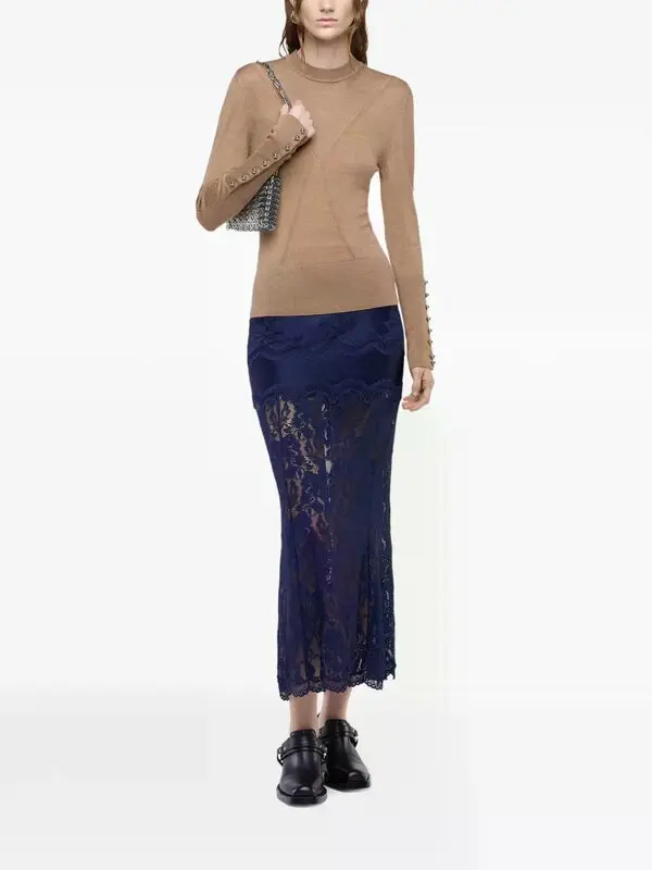 Rabanne Button-cuff Long-sleeve T-shirt