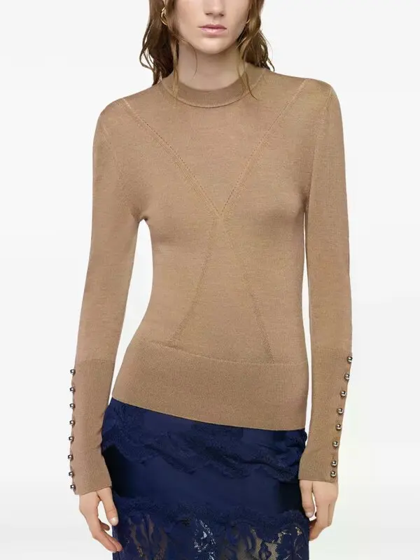 Rabanne Button-cuff Long-sleeve T-shirt