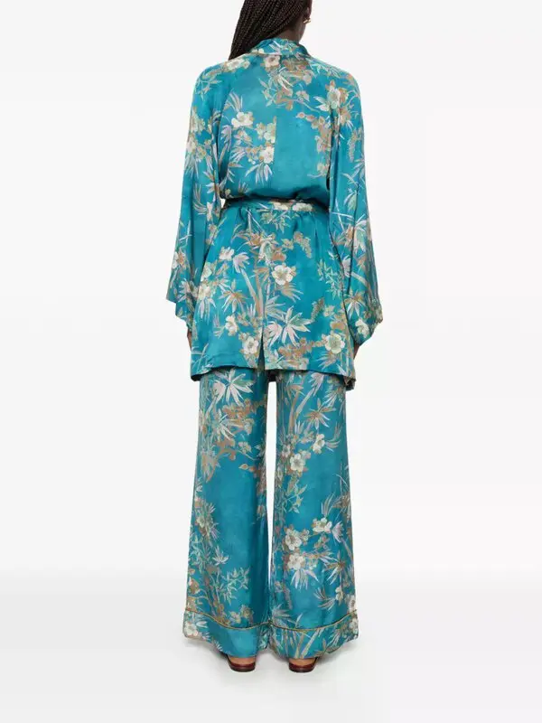 FORTE_FORTE Floral-print Belted Jacket