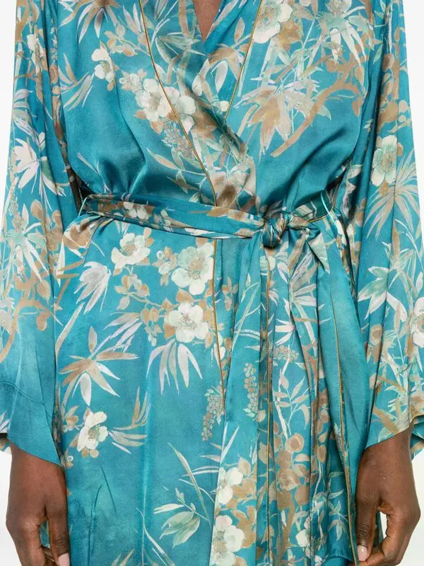 FORTE_FORTE Floral-print Belted Jacket
