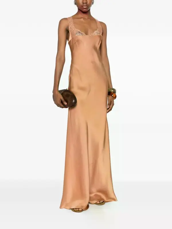 FORTE_FORTE Lace-trim Slip Dress