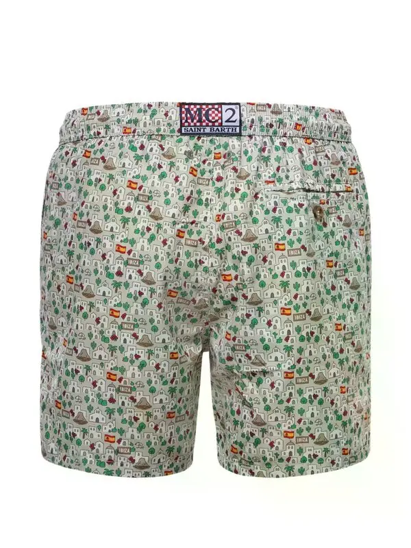 MC2 SAINT BARTH Ibiza-print Drawstring Swim Shorts