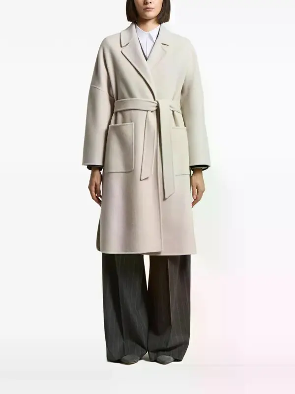 Peserico Belted Notch-lapel Coat