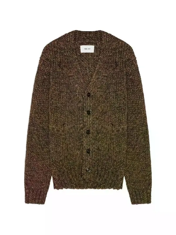 Nn07 Osky Mouline Cardigan - Brown