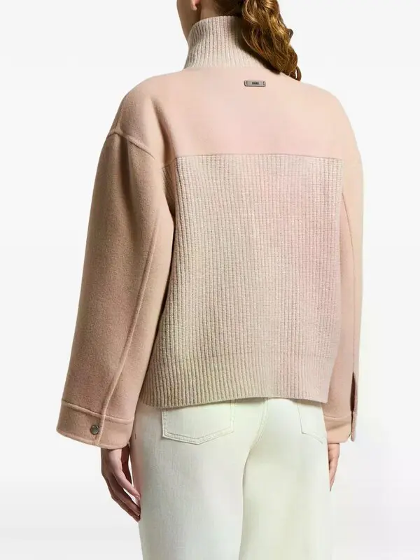 Peserico Ribbed-knit Panelled Jacket