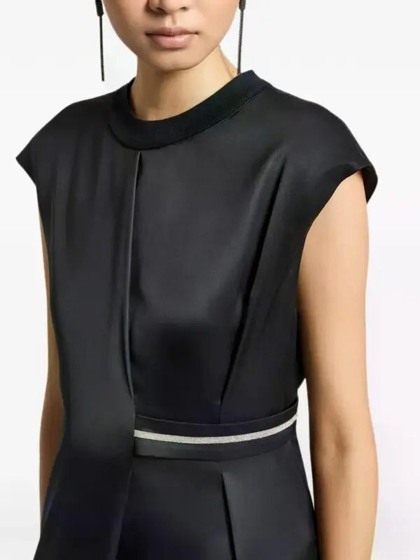 Peserico Chain-detail Pleated Midi Dress