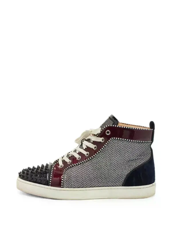 CHRISTIAN LOUBOUTIN Spikes Orlato High Top Sneakers - Grey