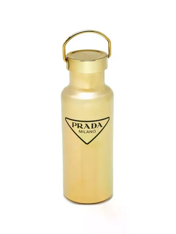 Prada Logo-print Thermal Water Bottle - Gold