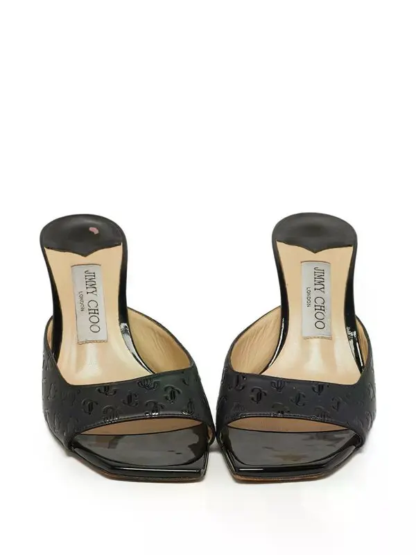 JIMMY CHOO Zania Logo-embossed Sandals
