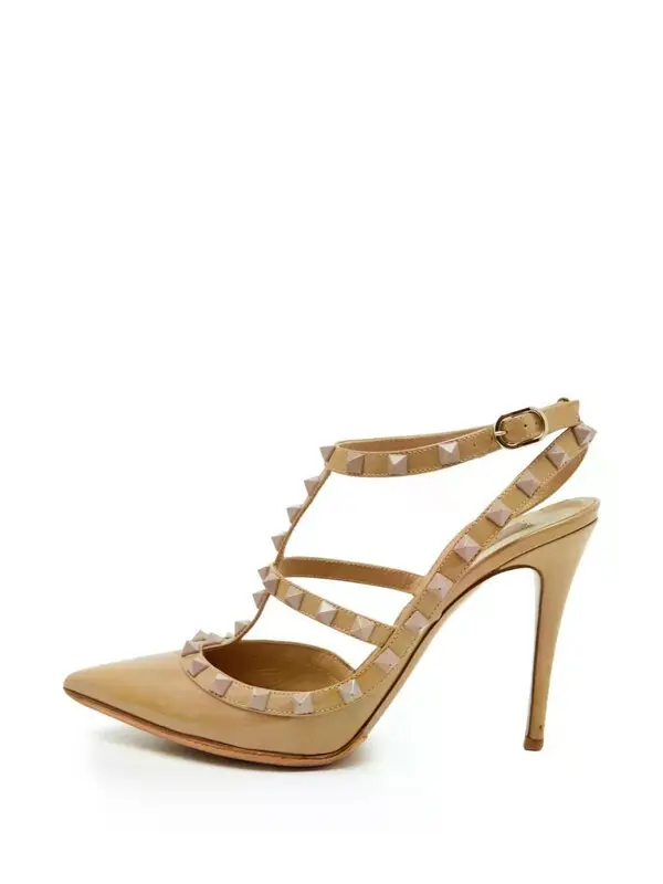 Valentino Garavani Rockstud Ankle Strap Pumps - Neutrals