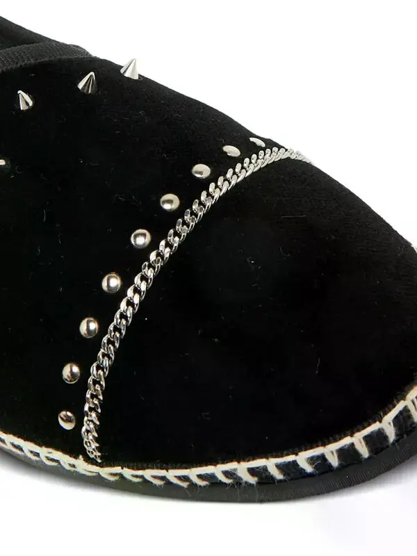 GIUSEPPE ZANOTTI Otium Studded Velvet Ballet Flats