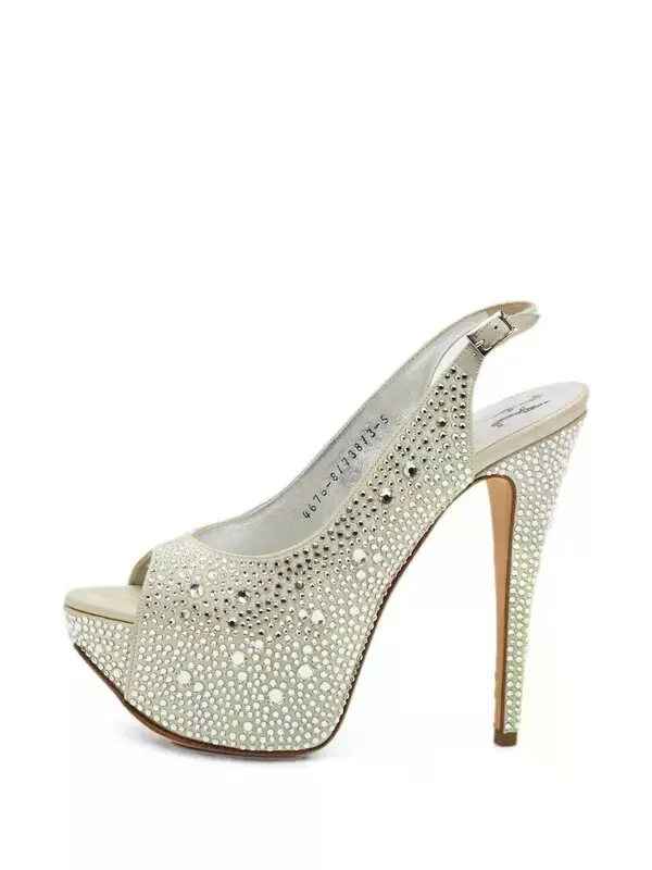 GINA Crystal-embellished Platform Sandals