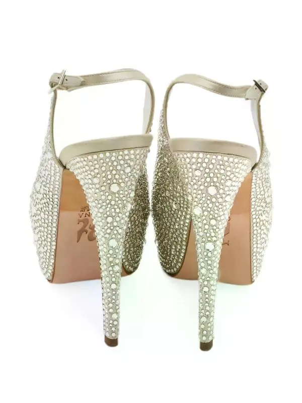 GINA Crystal-embellished Platform Sandals