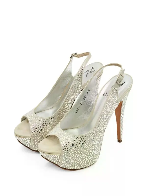 GINA Crystal-embellished Platform Sandals