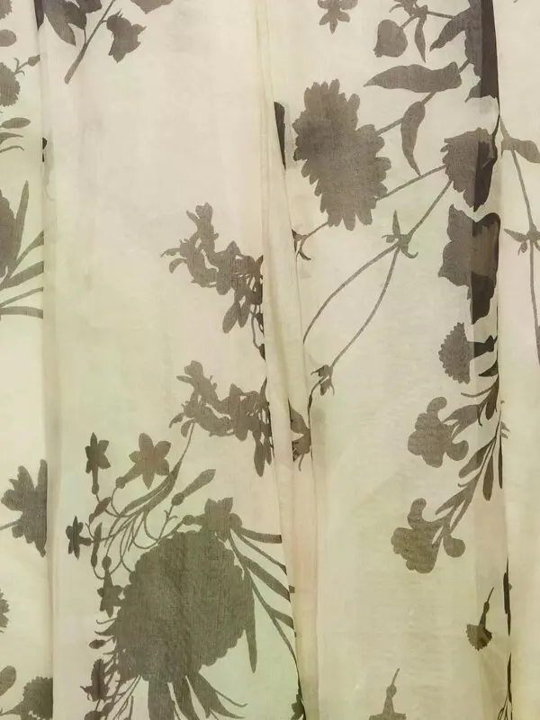Max Mara Printed Organza Midi Skirt