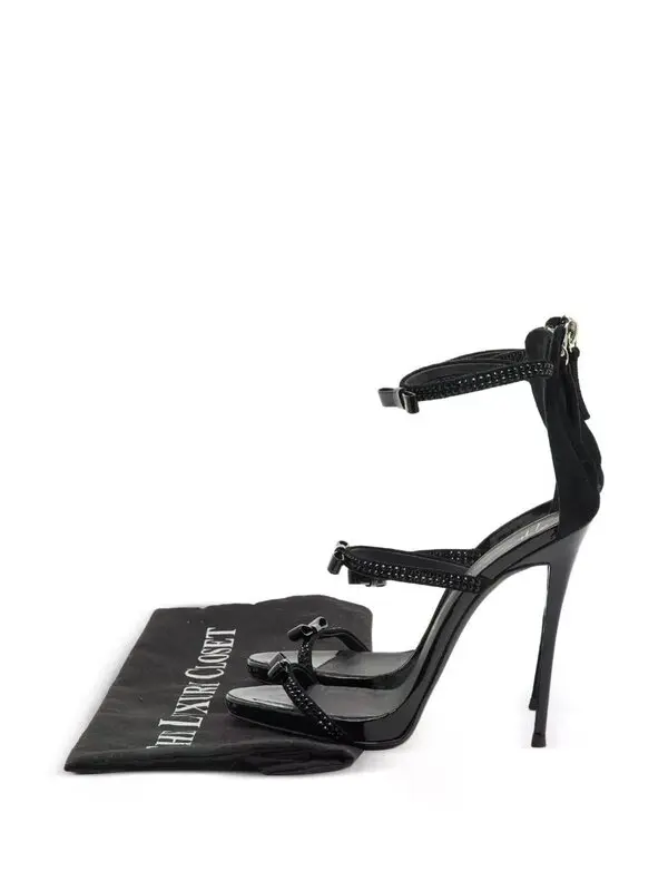 GIUSEPPE ZANOTTI Harmony Bow-detail Sandals - Black