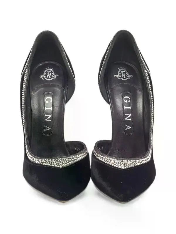 GINA Crystal-embellished D'orsay Pumps