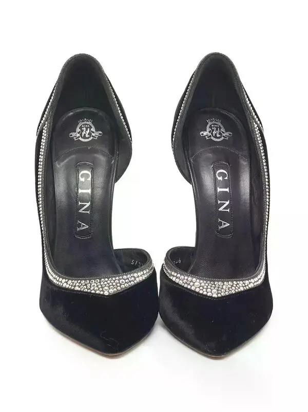 GINA Crystal-embellished D'orsay Pumps