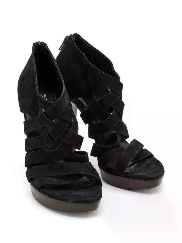 STUART WEITZMAN Suede Cross Strap Sandals Size