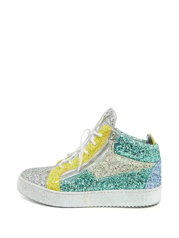 GIUSEPPE ZANOTTI Kriss Glitter-finish Sneakers