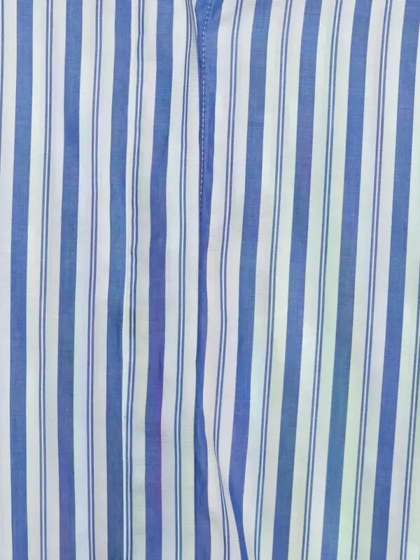 Carolina Herrera Striped Lace-trim Blouse