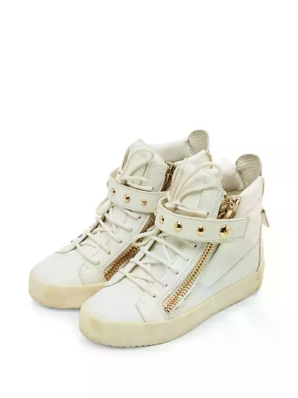 GIUSEPPE ZANOTTI Coby Double-zip Leather Sneakers
