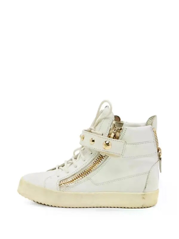GIUSEPPE ZANOTTI Coby Double-zip High-top Leather Sneakers