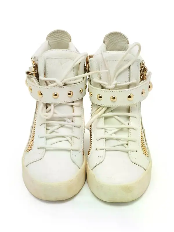GIUSEPPE ZANOTTI Coby Double-zip High-top Leather Sneakers