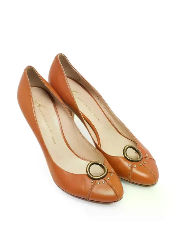 GIUSEPPE ZANOTTI Lucrezia Circular-accent Pumps - Neutrals